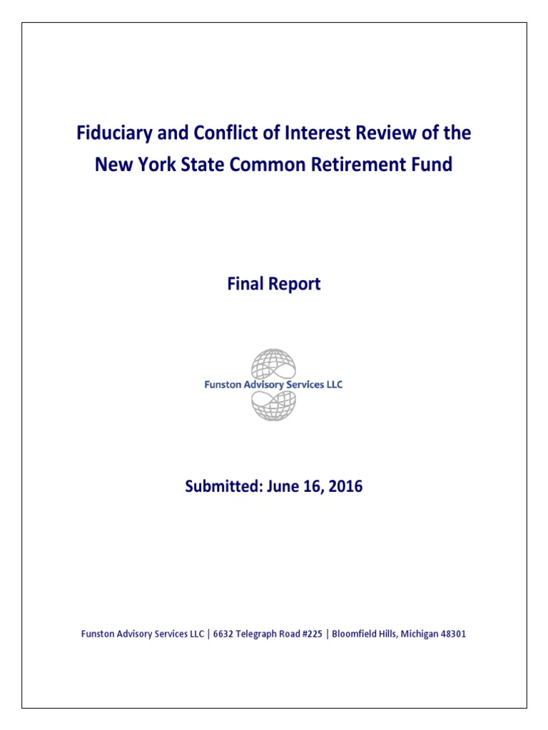 NYSCRF Fiduciary and Conflict of Interest Review 2016 | PDF | Fiduciary ...