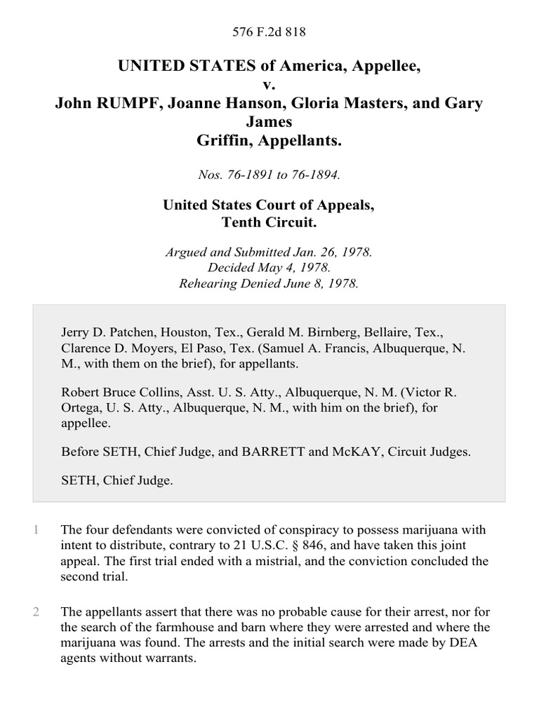 United States v. John Rumpf, Joanne Hanson, Gloria Masters, and Gary ...