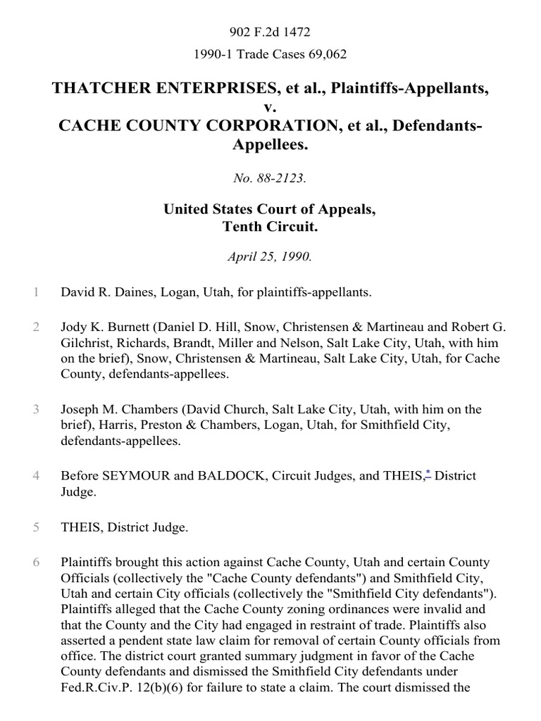 Zoning Ordinance Dispute in Cache County | PDF | Summary Judgment ...