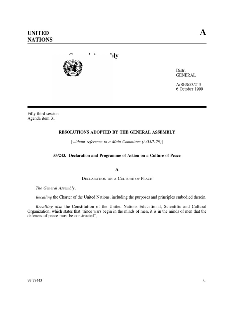 General Assembly: United Nations | PDF | United Nations | International ...