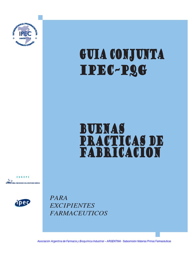 Traduccion Guia Ipec GMP Final Sep 11 | PDF | Sistema de manejo de ...