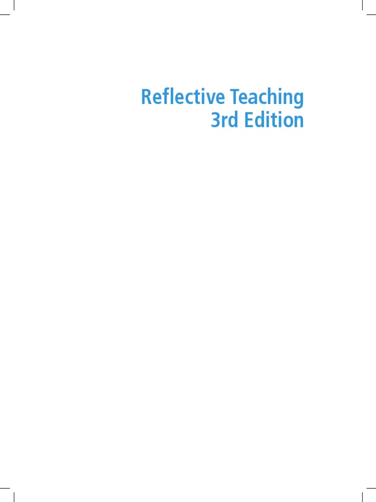 Reflective Teaching PDF | PDF | Teachers | Teacher Education