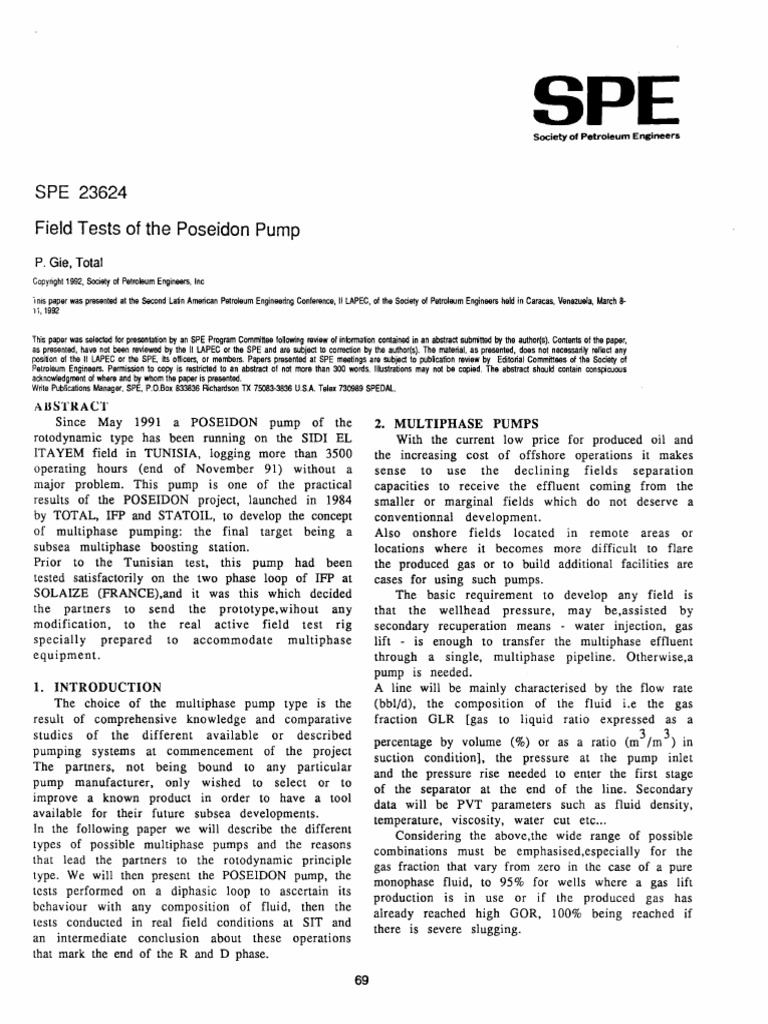 1992 Field Test Poseidon MPP | PDF | Pump | Propeller