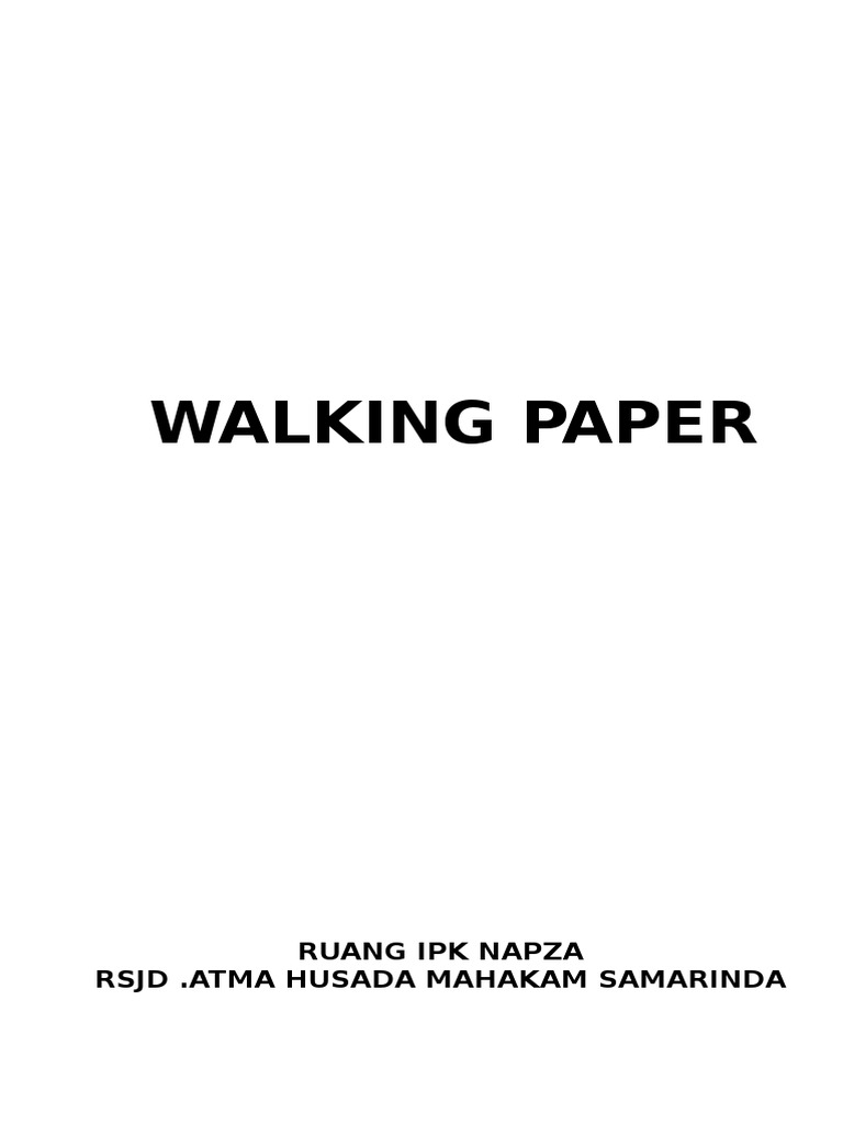 Walking Paper Baru | PDF | Karier & Perkembangan | Pengembangan Diri