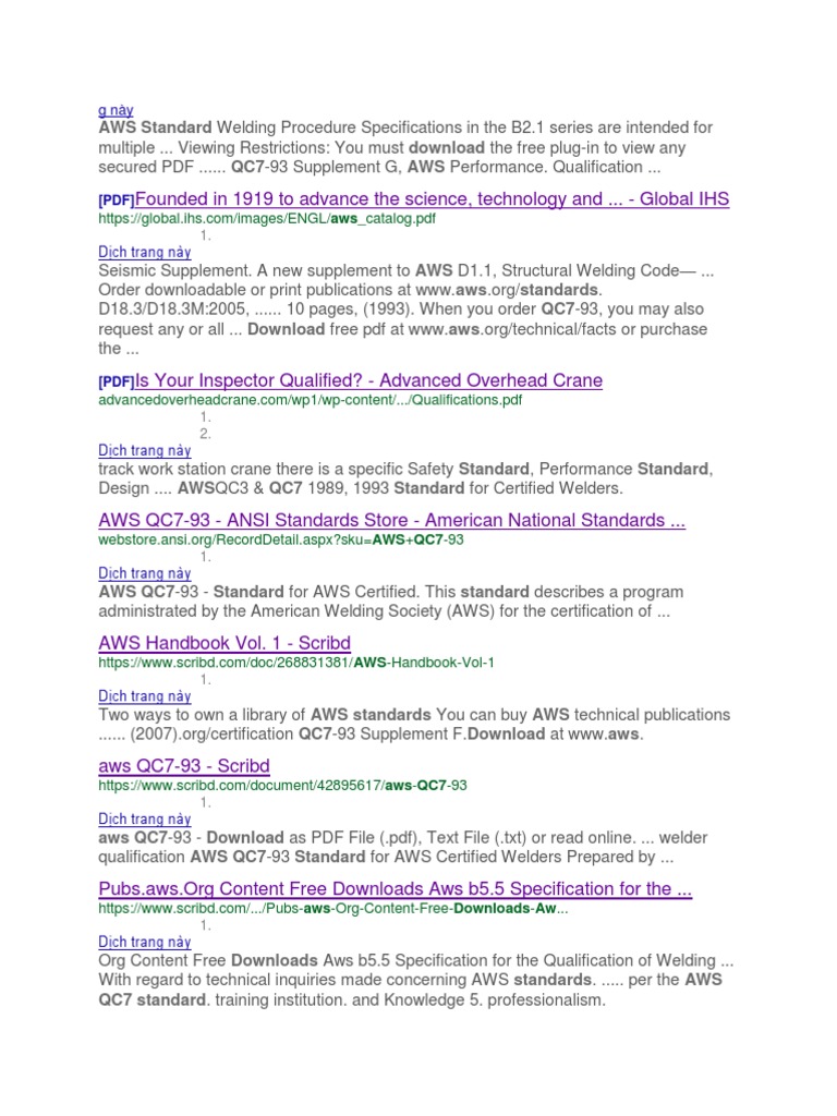 AWS Standard Download QC7 AWS | PDF