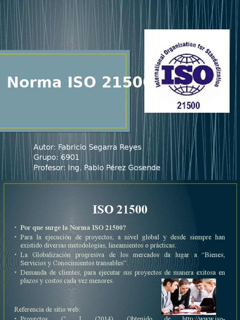 Exposición Norma ISO 21500 | PDF