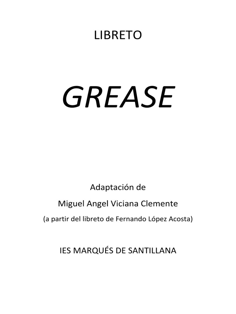 Grease LML PDF | PDF | Amor | Ocio