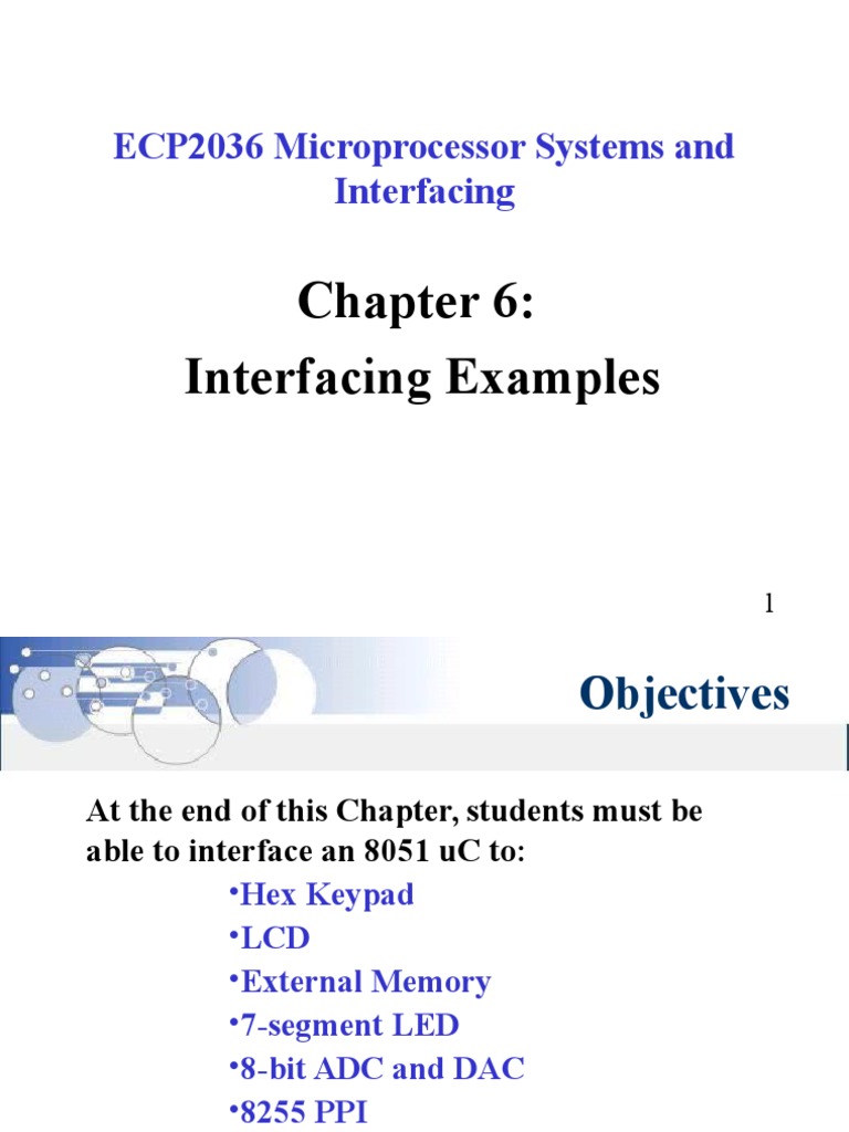 Interfacing Examples: ECP2036 Microprocessor Systems and Interfacing | PDF | Computers