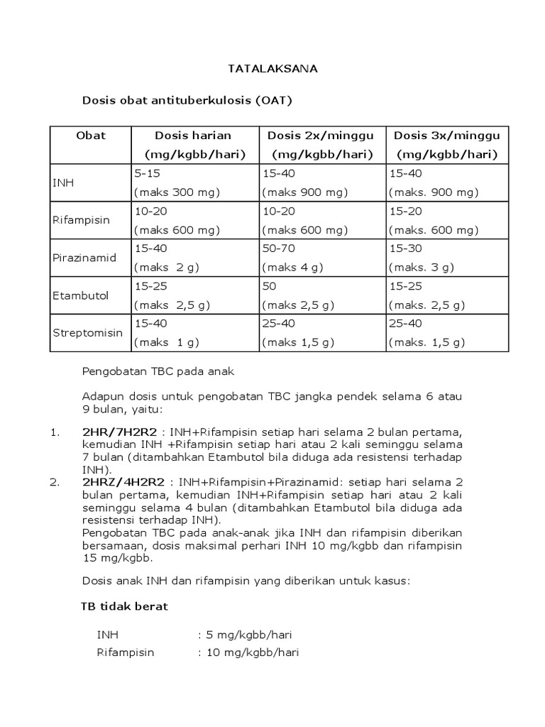Tatalaksana TB Anak | PDF
