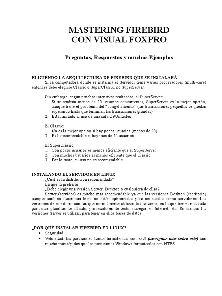 Mastering Firebird | PDF | SQL | Php