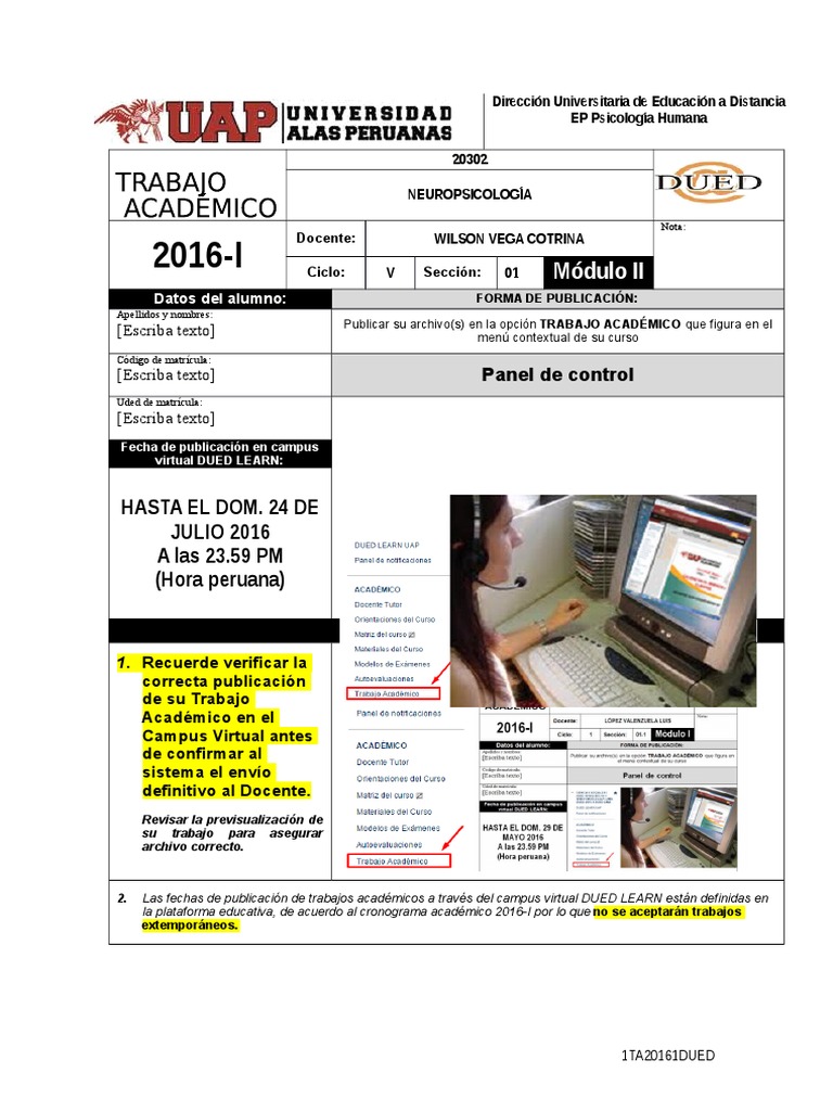 Formato Ta-2016-1 Modulo Ii | PDF