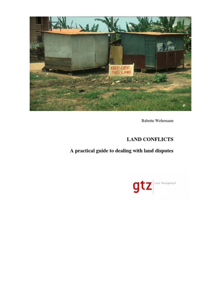 Land Conflicts A Practical Guide To Dealing With Land Disputes | PDF ...