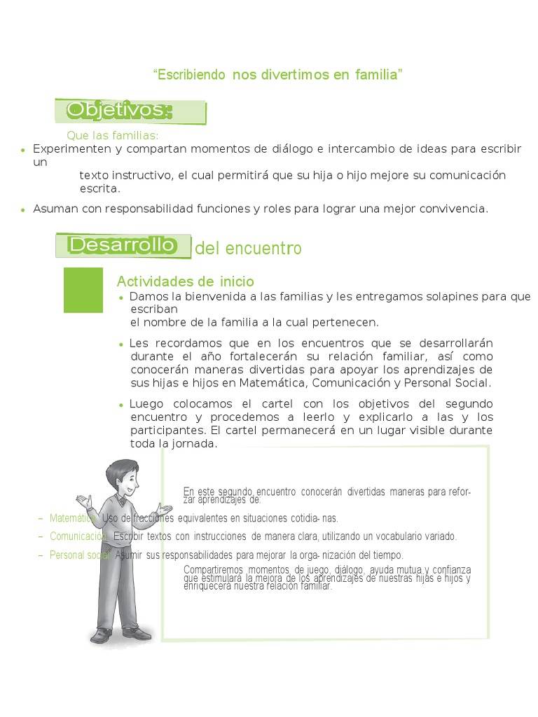 Escribiendo en familia: diversión y aprendizaje | PDF | Artes del ...