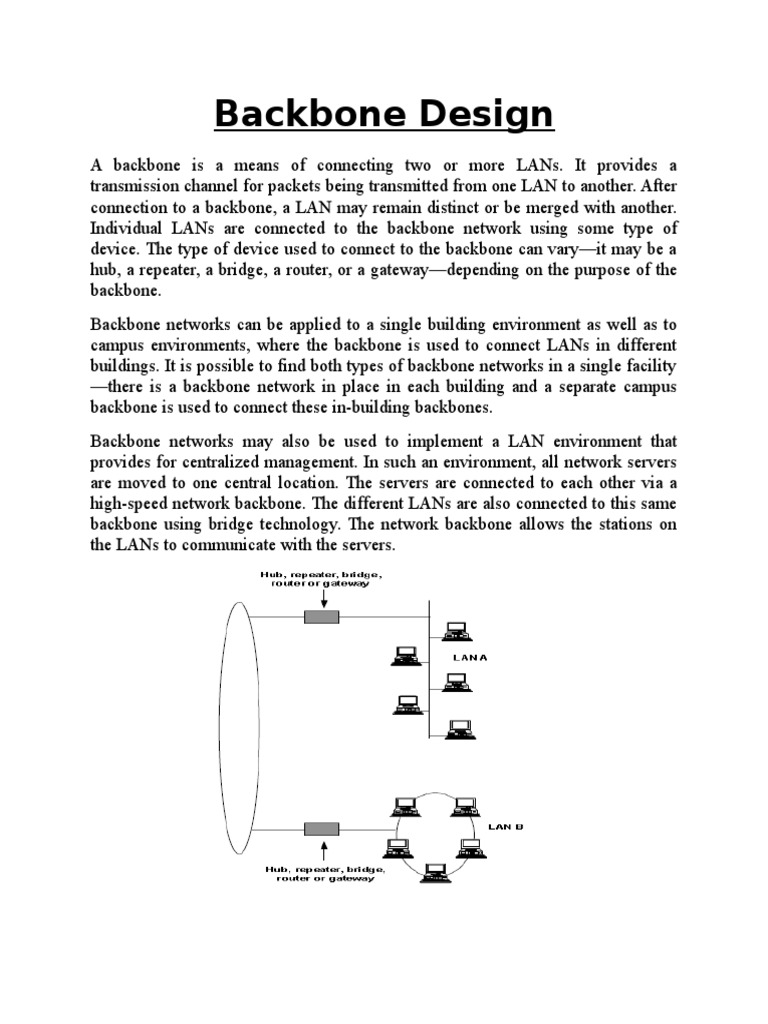 Backbone Design | PDF | Computer Network | Osi Model