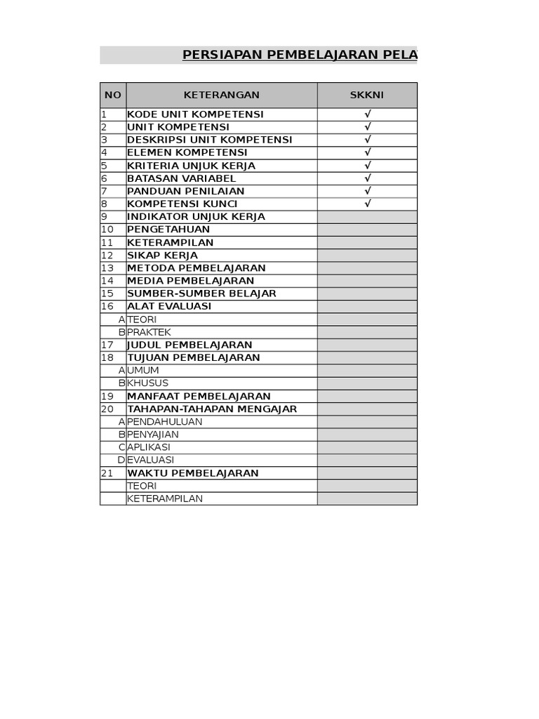 Contoh Silabus Dan Matriks | PDF