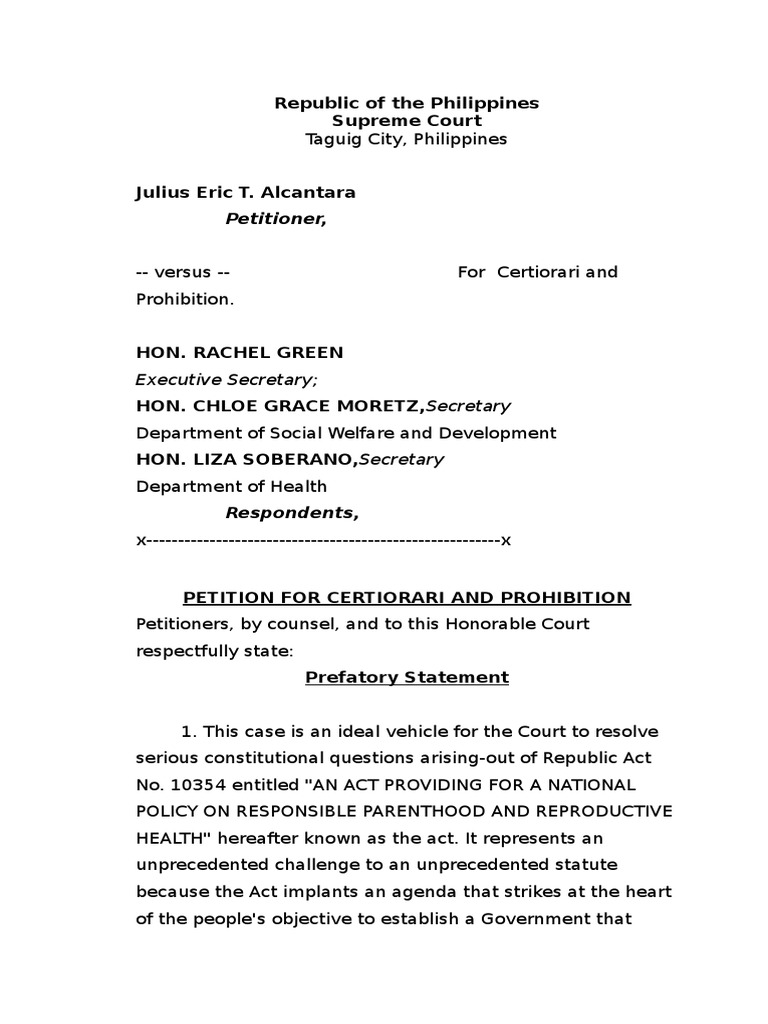 Petition For Certiorari | PDF