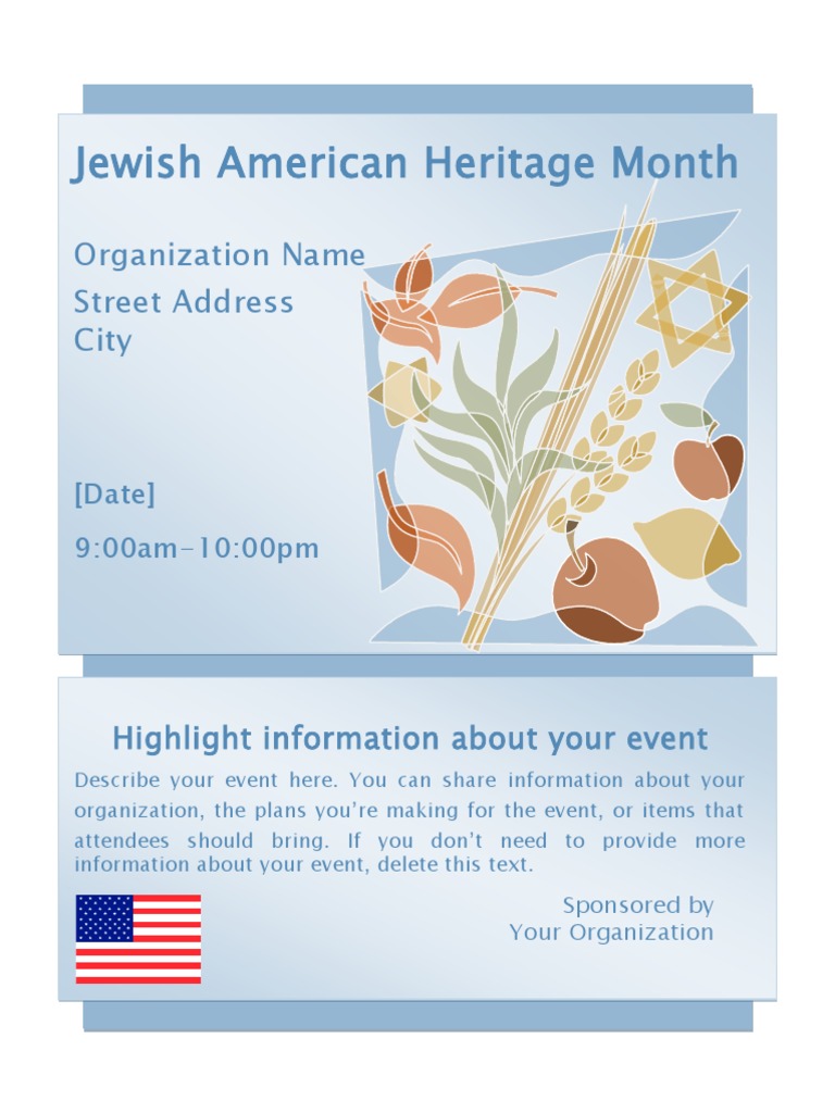 Jewish Heritage Month Event Flyer | PDF