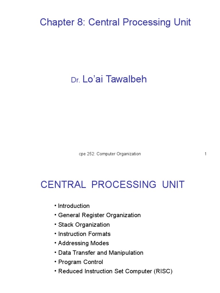 Chapter 8 | PDF | Central Processing Unit | Subroutine