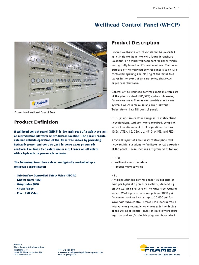 Wellhead Control Panel (WHCP) : Product Description | Download Free PDF ...