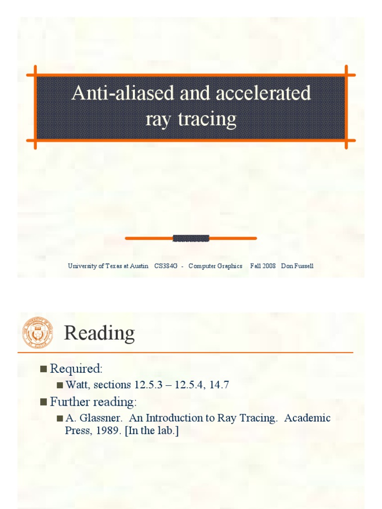 Aa and Accel Raytracing | PDF | Rendering (Computer Graphics) | Algorithms And Data Structures