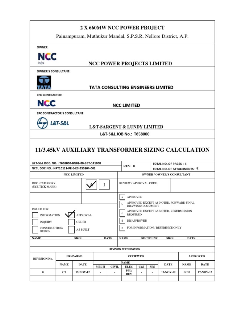 Uat Sizing | PDF | Transformer | Electricity