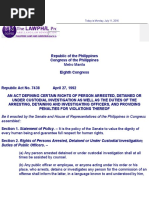 RA 7438 - Custodial Investigation | PDF | Right To Silence | Crime ...