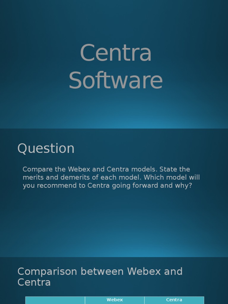 Centra Software | PDF