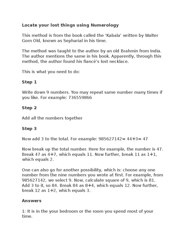 Nuemerology Find Lost Product | PDF | Art