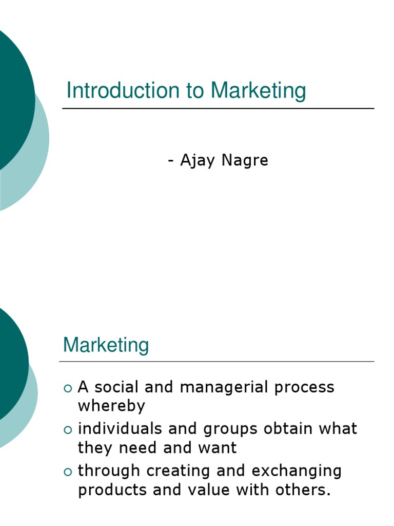 Introduction To Marketing | PDF | Marketing | Profit (Accounting)