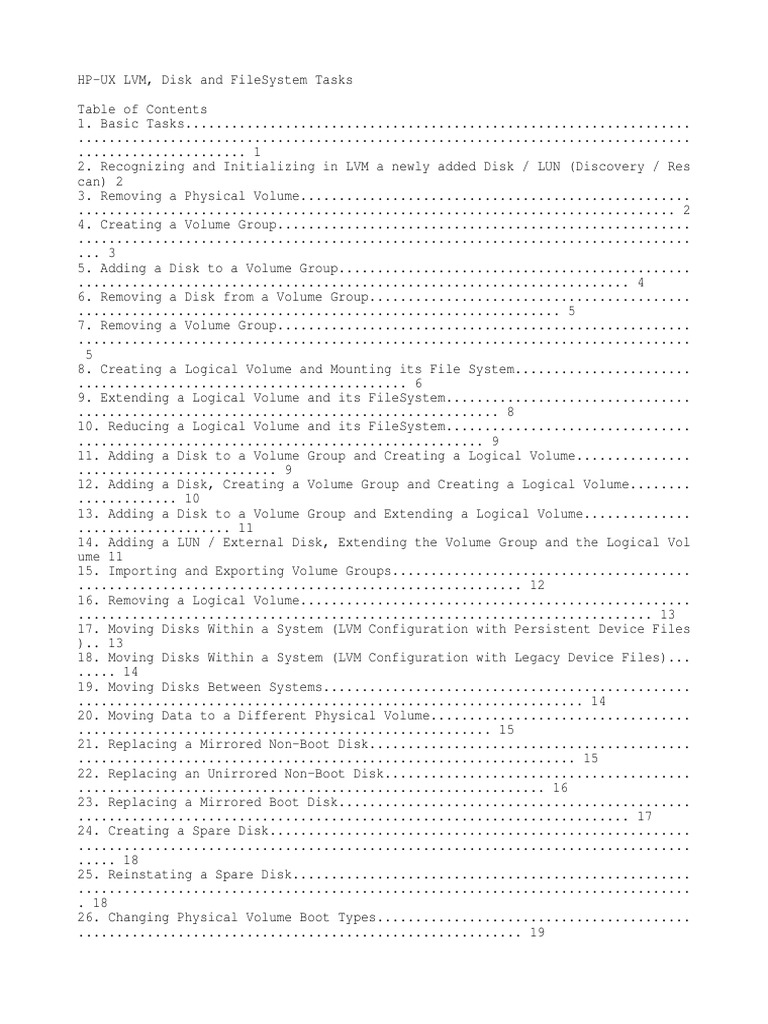 LVM Hpux | PDF | File System | Booting