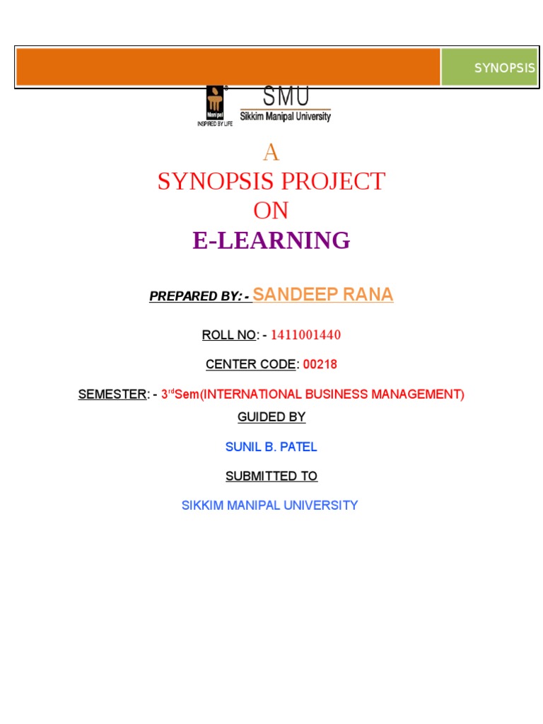 E-Learning Synopsis Analyzes Impacts and Benefits | PDF | Educational ...