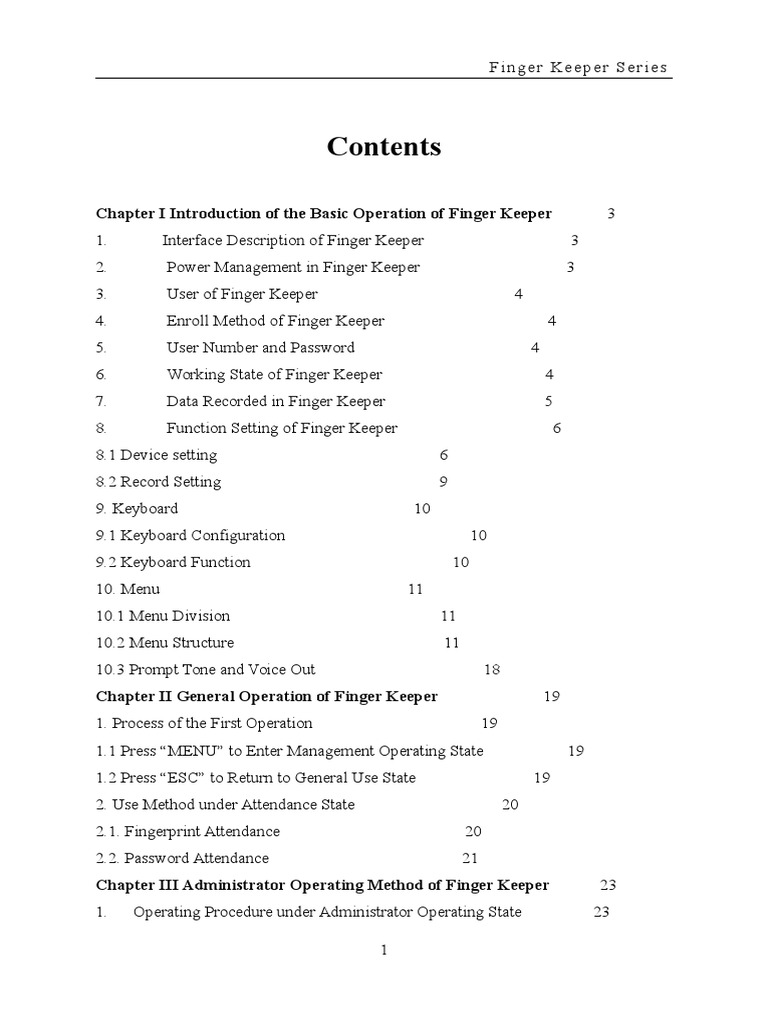 Fingerprint Time Attendance Manual | PDF | Interface (Computing ...