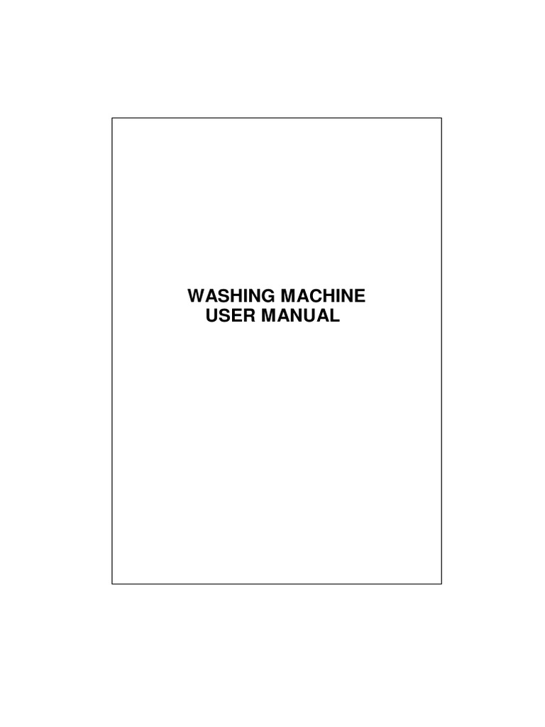 Finlux Washing Machine User Manual | PDF | Laundry | Textiles
