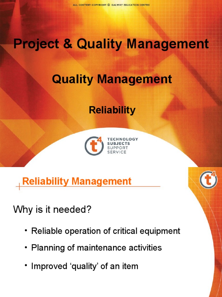 Project & Quality Management | PDF | Reliability Engineering | Applied Mathematics