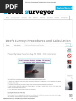 Draft Survey Calculation | PDF | Shipbuilding | Watercraft