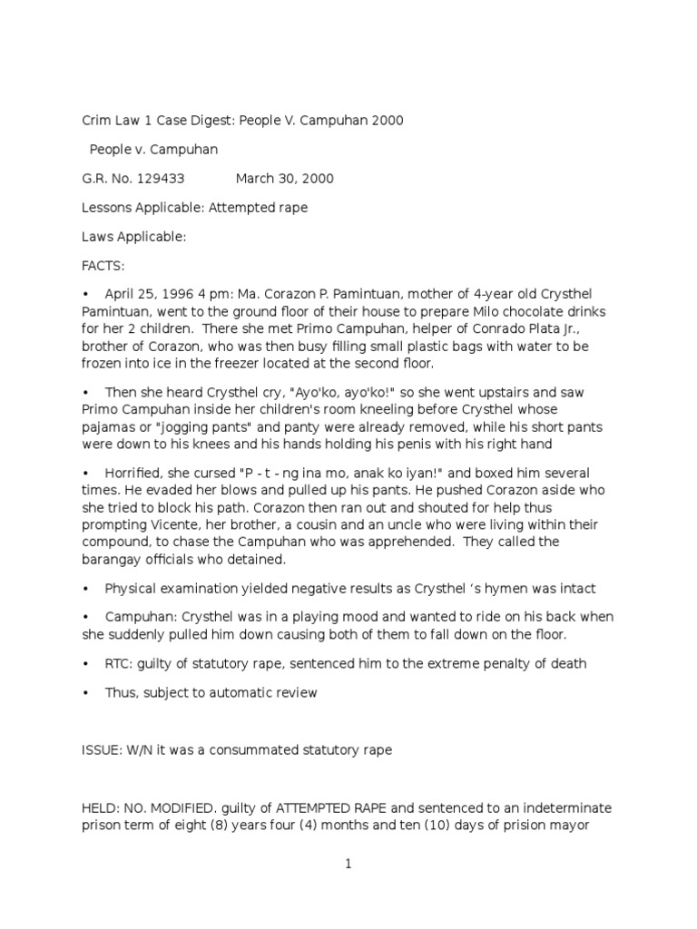 Crim Law 1 Case Digest | PDF | Conspiracy (Criminal) | Murder