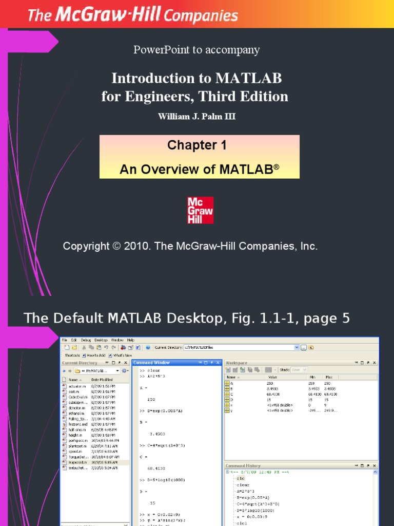 Introduction To MATLAB For Engineers, Third Edition | PDF | Zero Of A Function | Teaching ...