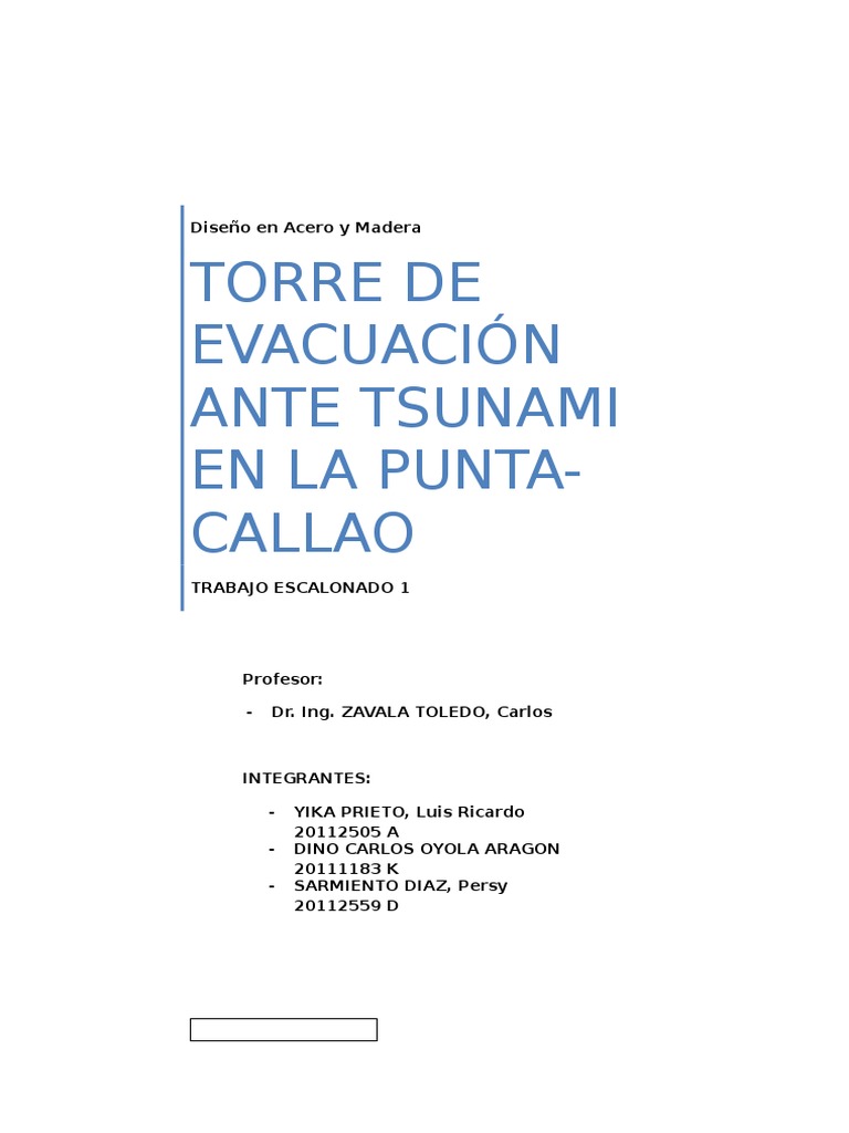 TE1 Final - Diseño en Acero | PDF | Tsunami | Barlovento y sotavento