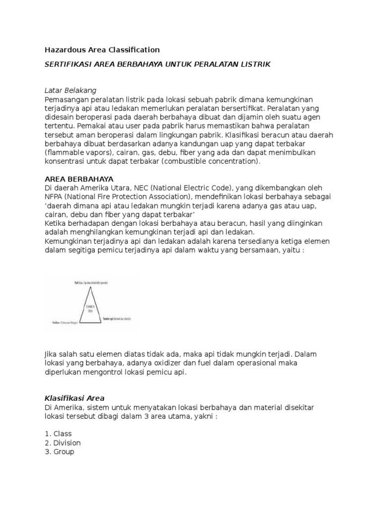 Hazardous Area Classification | PDF