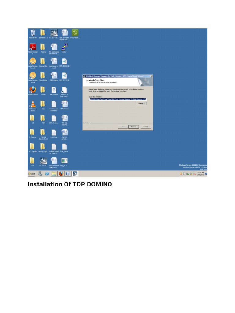 Installation of TDP DOMINO | PDF