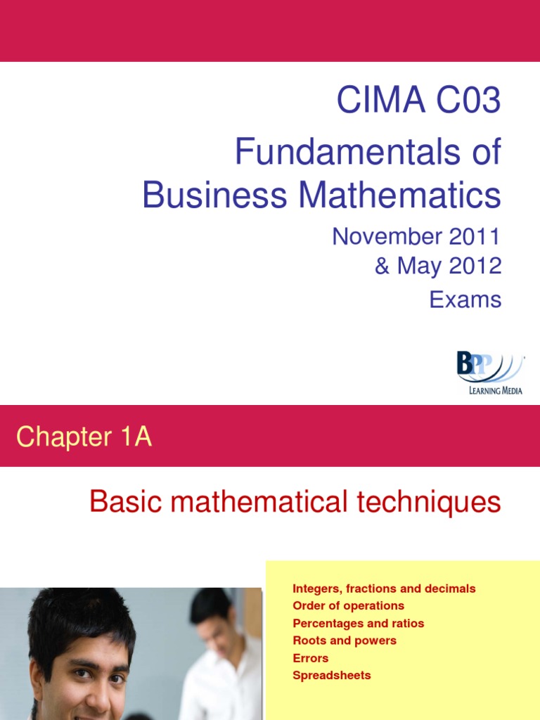 Cima C03 Fundamentals of Business Mathematics: November 2011 & May 2012 ...