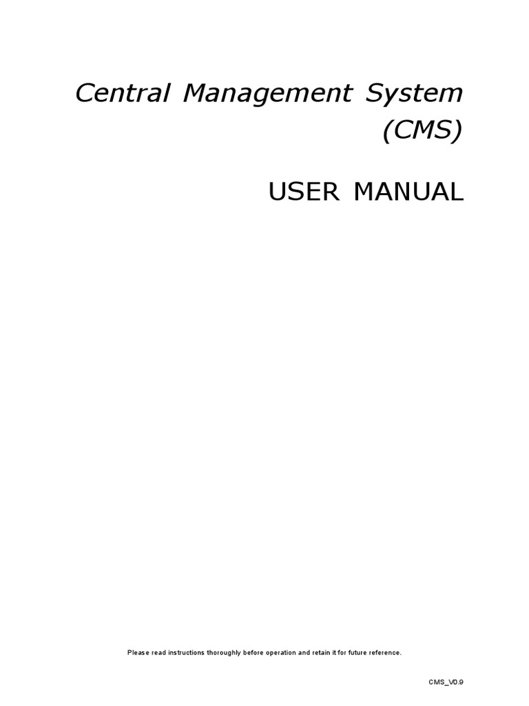 CMS (Central Management SystemrManual) | PDF | Ip Address | Internet ...