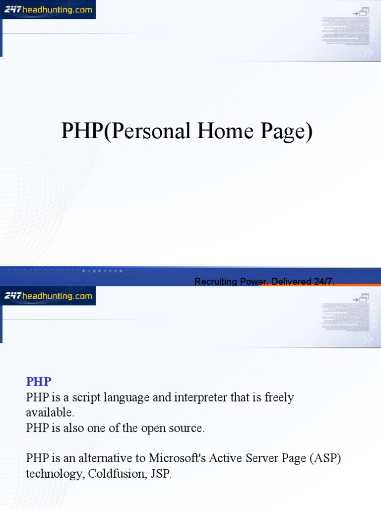 An Overview of PHP Web Development and a Sample PHP Developer Job ...
