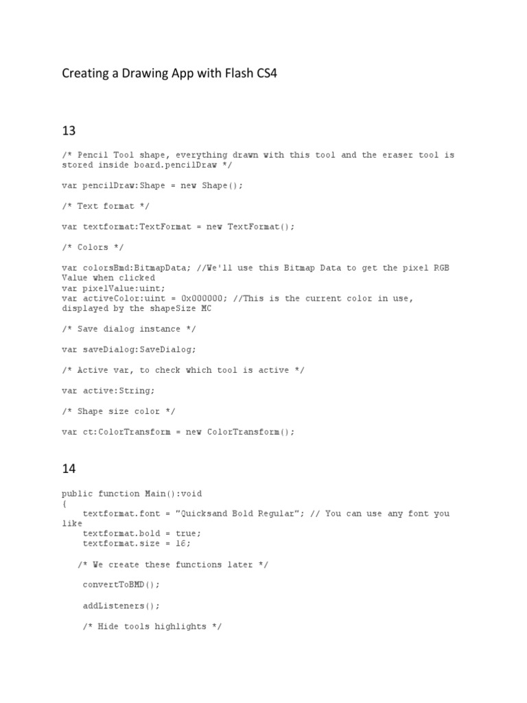 Flash CS4 Drawing App Development Guide | PDF | Digital Technology ...