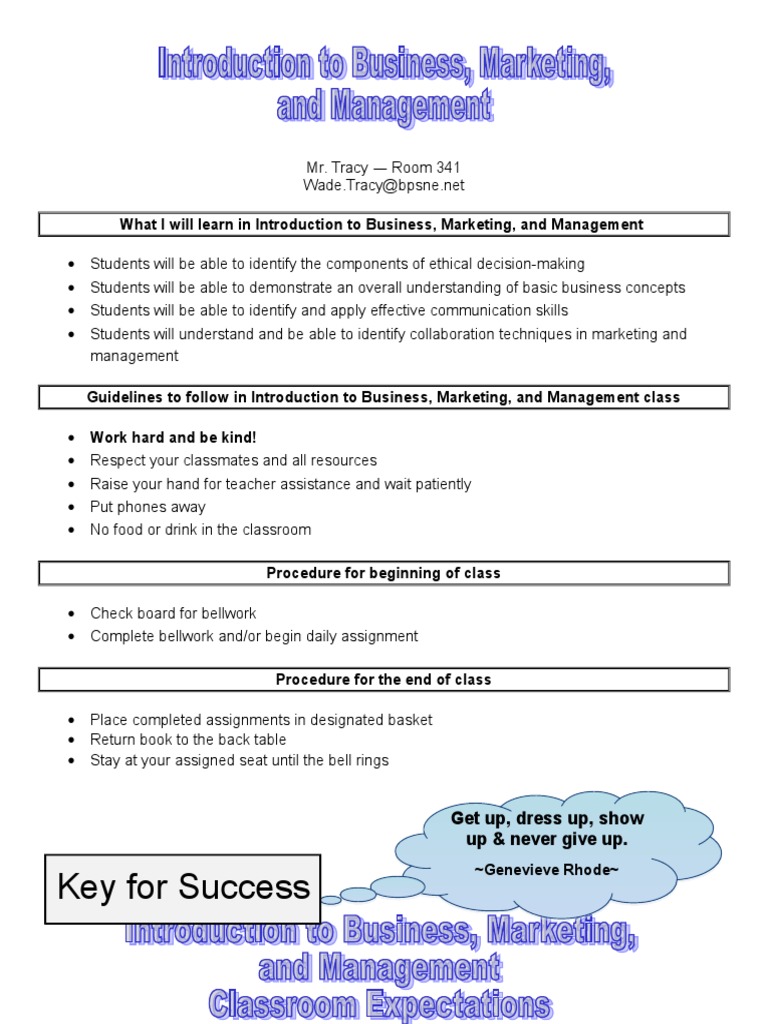 Intro To Business Syllabus Final | PDF