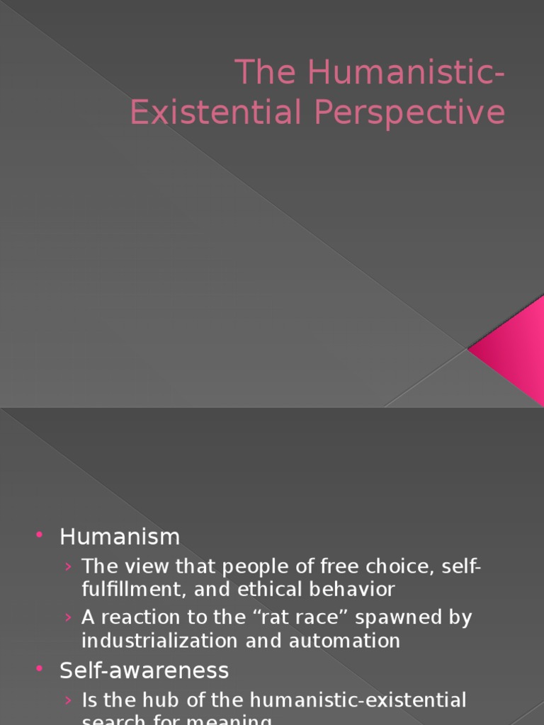 The Humanistic-Existential Perspective | Self Actualization | Self Esteem