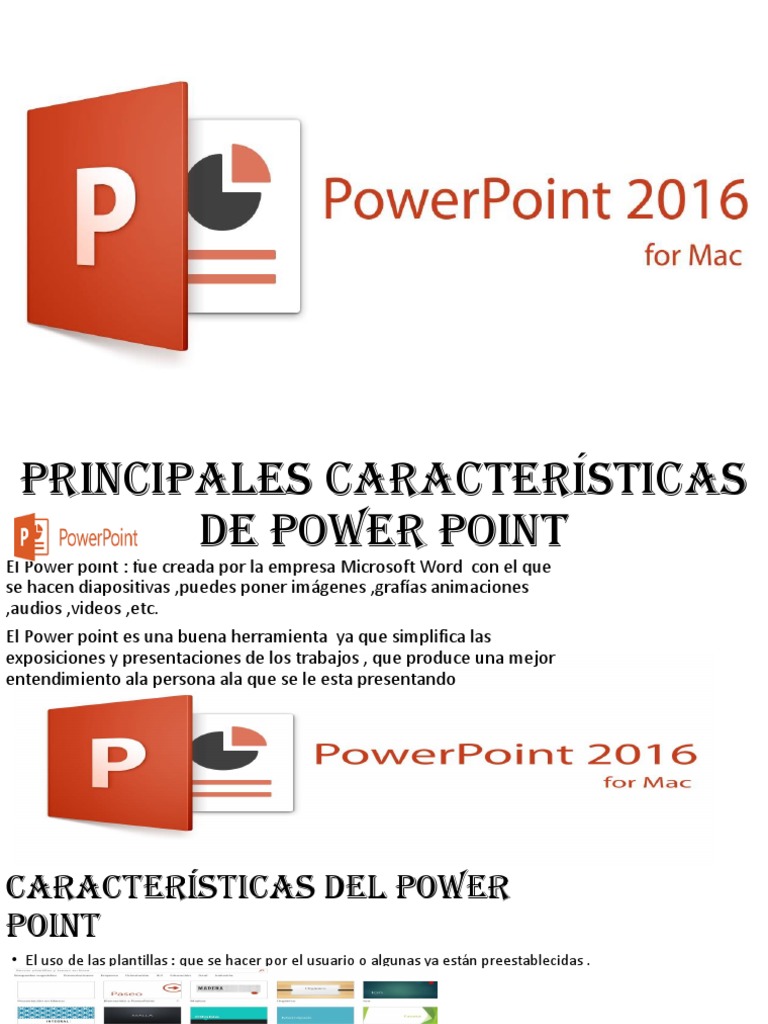 Principales Caracteristicas Del Power Point. | PDF