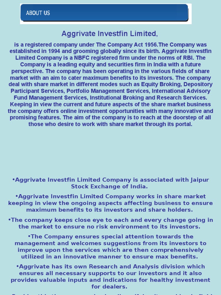 Aggrivate | PDF | Investment Management | Investor