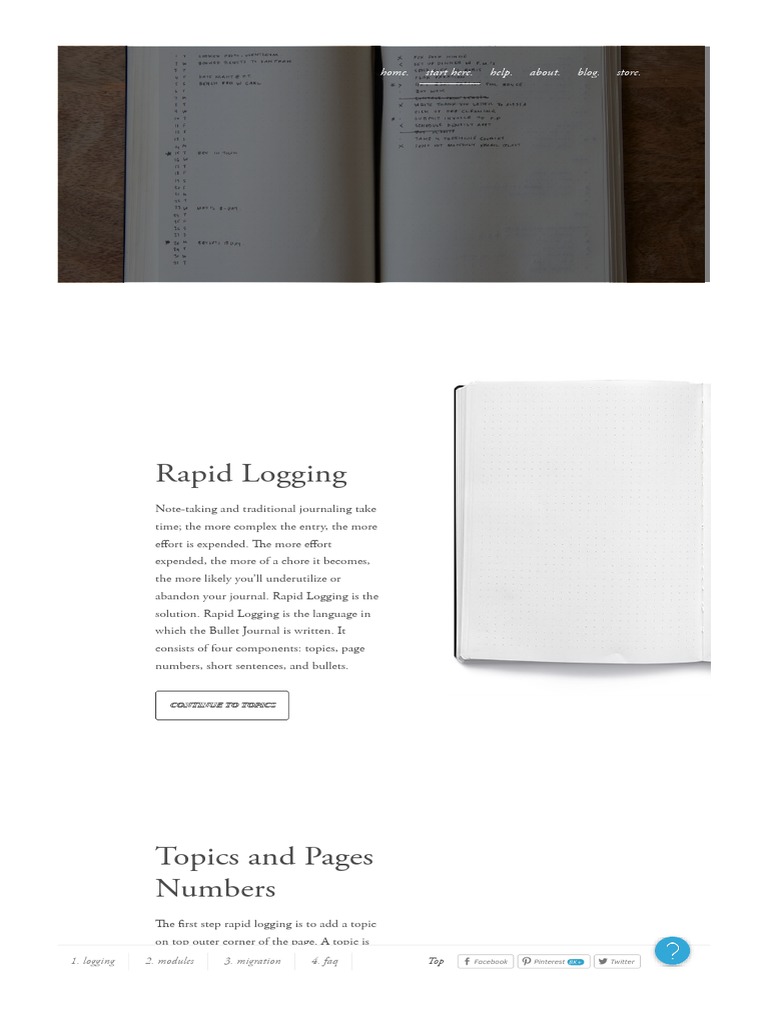 Rapid Logging: Home. Start Here. Help. About. Blog. Store | PDF ...