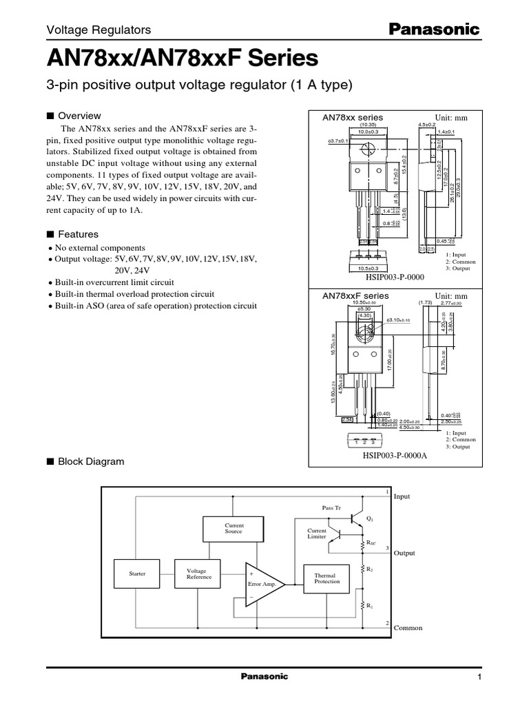 An 7810 LM7810 Datasheet | PDF | Capacitor | Electrical Engineering